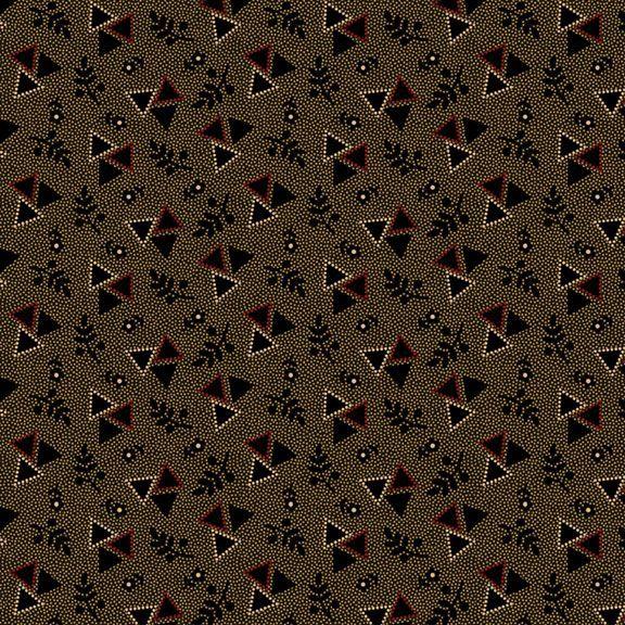 MB Strawberry Emery Tumbling Triangles - R170867D-BLACK - Cotton Fabri