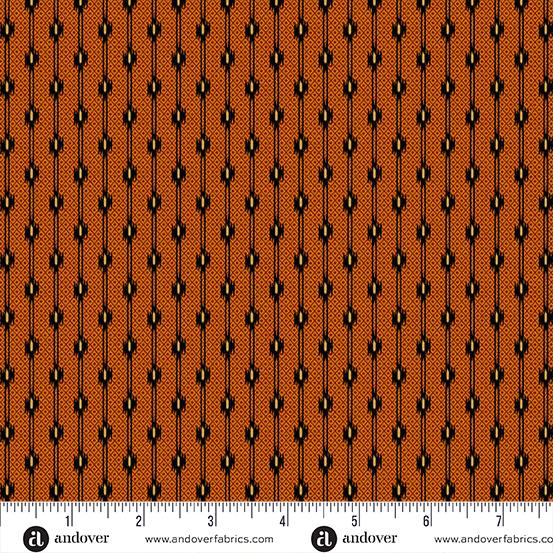 AND Carolina Dotty Stripe - A-5319-O Cheddar - Cotton Fabric