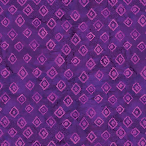 BTX Bali Effects Diamond Toss - 16702-64 Plum - Cotton Batik Fabric