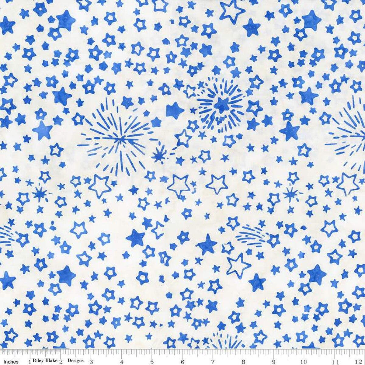 CWH Expressions Batiks Let Freedom Reign - BT23197-293 Blueprint Matte