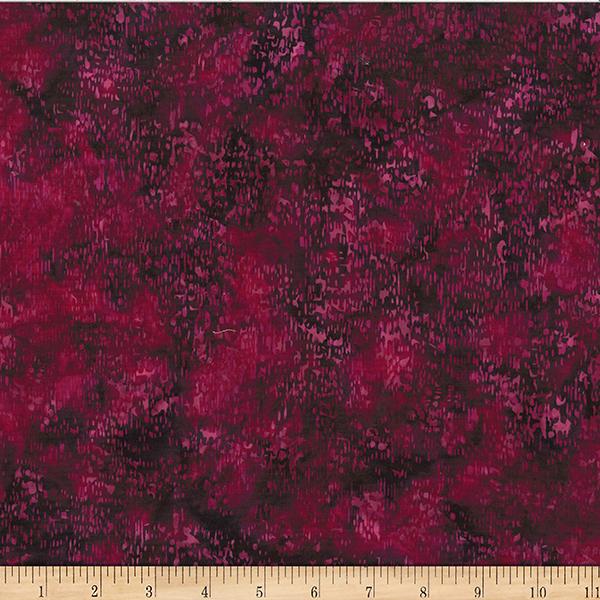 HFF Bali Batiks Line Texture - W2588-38 Burgundy - Cotton Batik Fabric