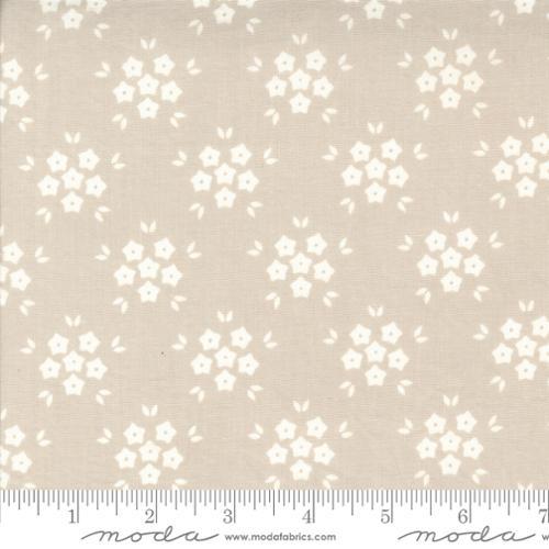 MODA Hollyhocks & Roses - 3055-19 Linen - Cotton Fabric