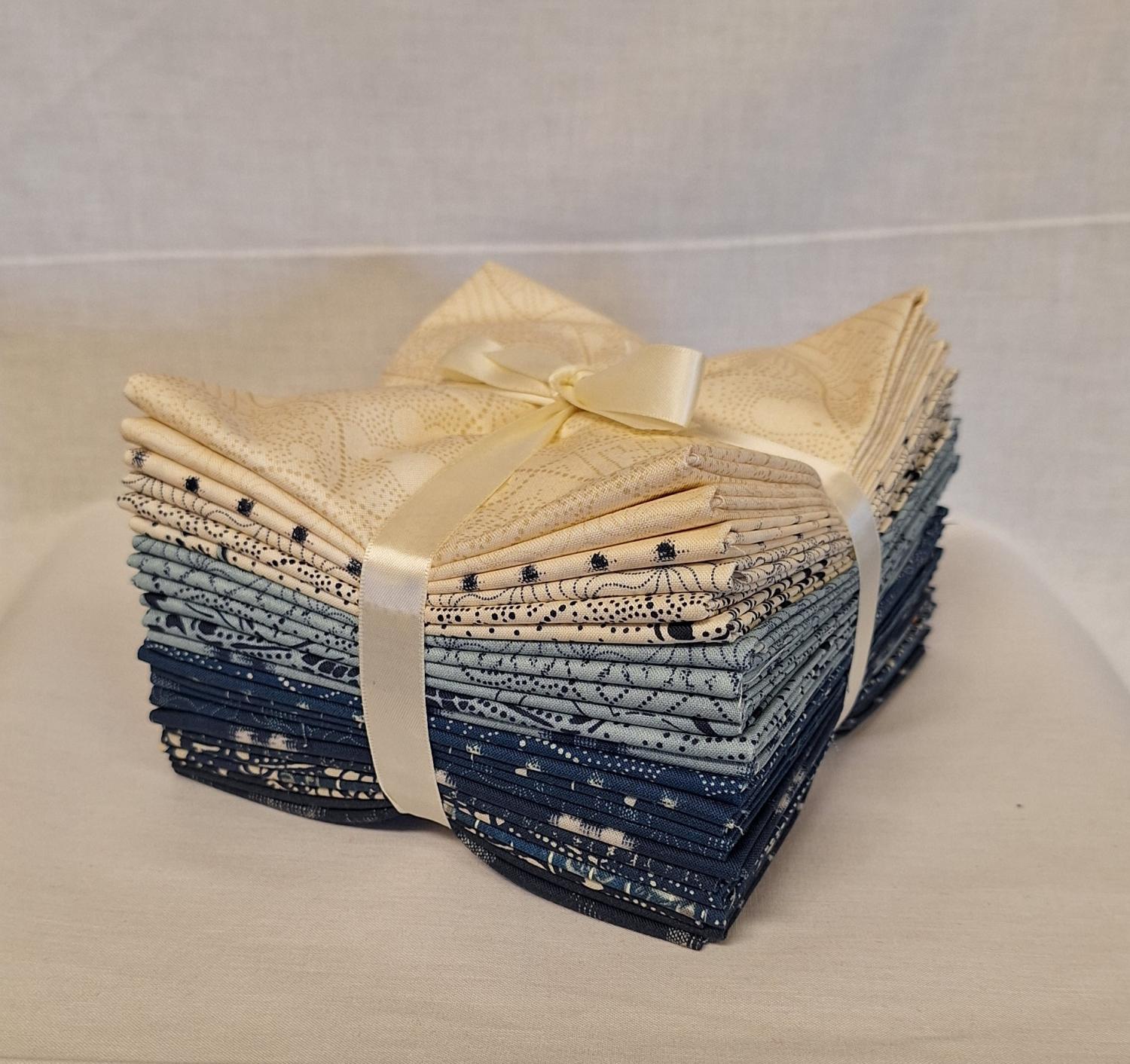 Moda Indigo Blooming Fat Quarter Bundle - 24 FAT QUARTERS - Precut