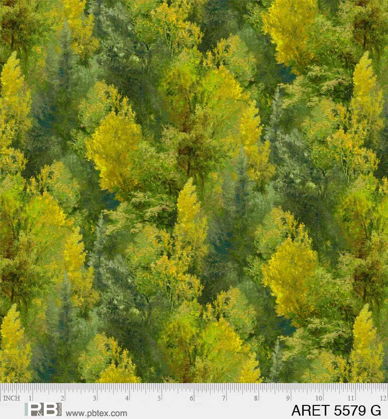 PB Autumn Retreat Tree Texture - 5579-G - Cotton Fabric