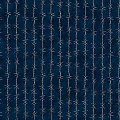 QT Running Wild Barbed Wire - 30630-N Navy - Cotton Fabric