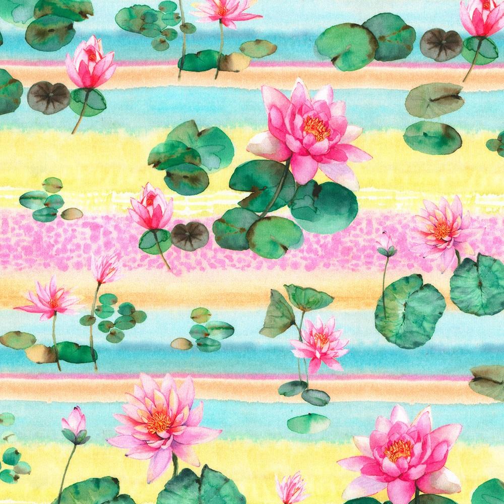 RK Lotus and Koi - 22607-192 Spring - Cotton Fabric