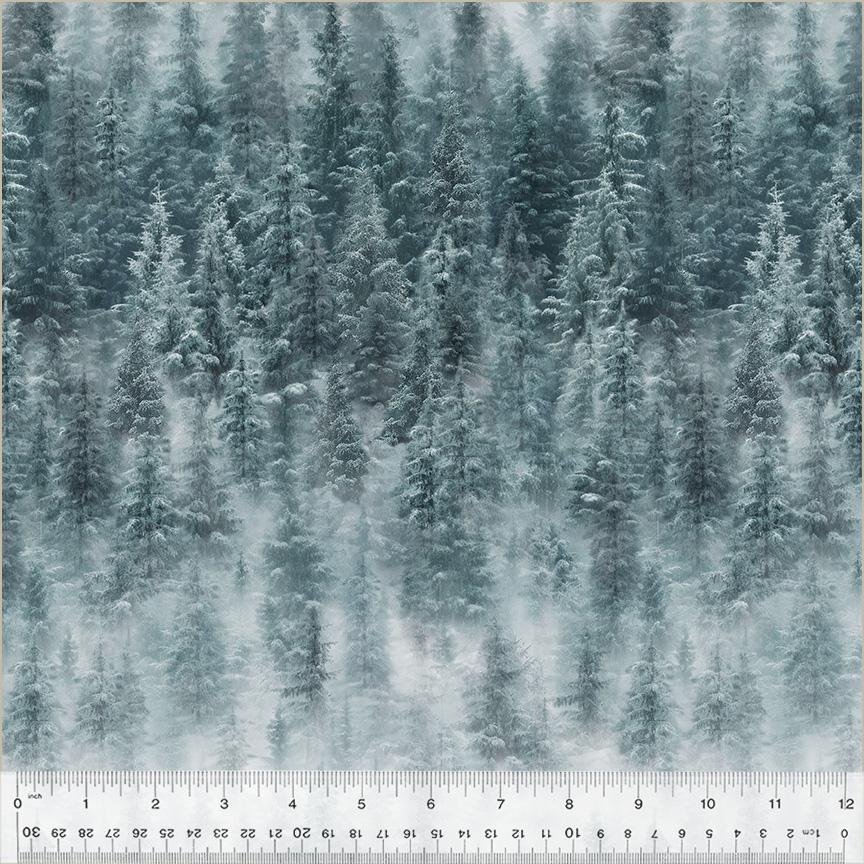 WHM Landscapes Misty Pines - 54406D-1 Mist - Cotton Fabric