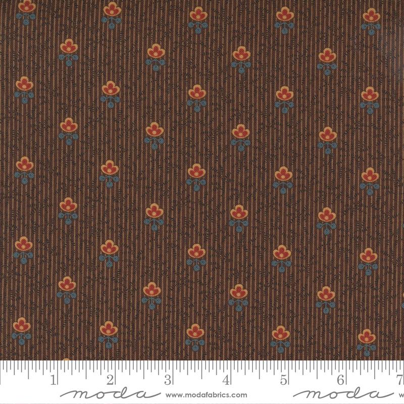 MODA Rose 38123-14 Dark Brown - Cotton Fabric