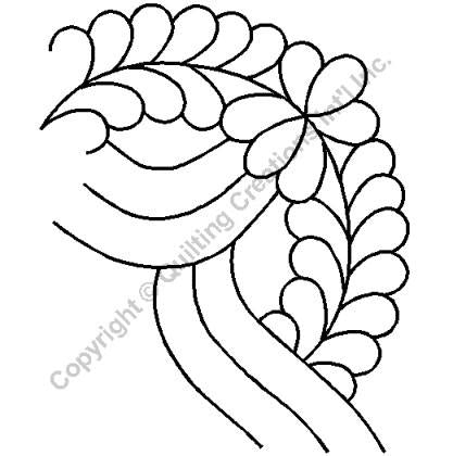 QCI Cable Feather Corner Stencil - 775