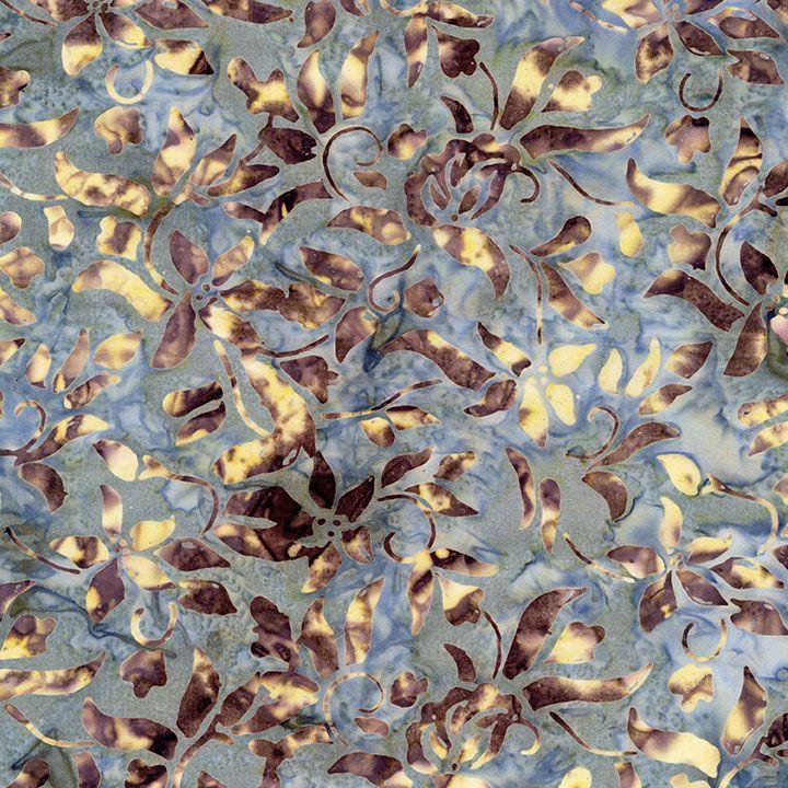TT Tonga Black Cherry Batiks - B1526-SILVER - Cotton Batik Fabric